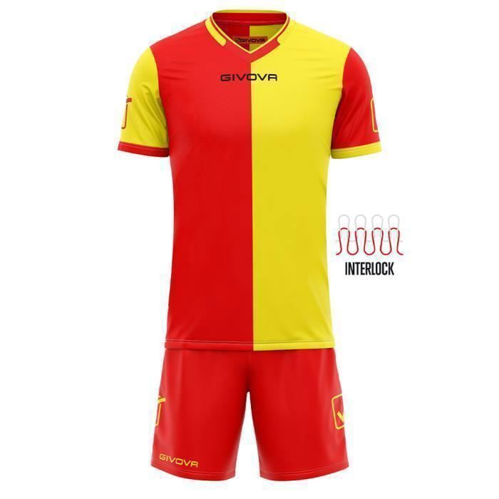 Ensemble maillot et short Givova Combo - red/amarillo - XL - Cdiscount ...