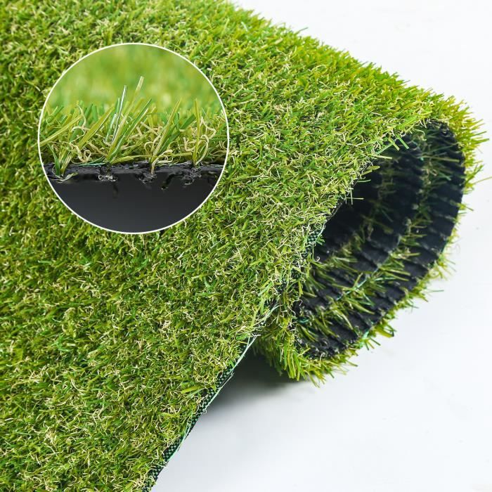 Riossad 200 x 100 cm Gazon Artificiel Synthétique Exterieur Tapis Herbe Artificielle Vert ...