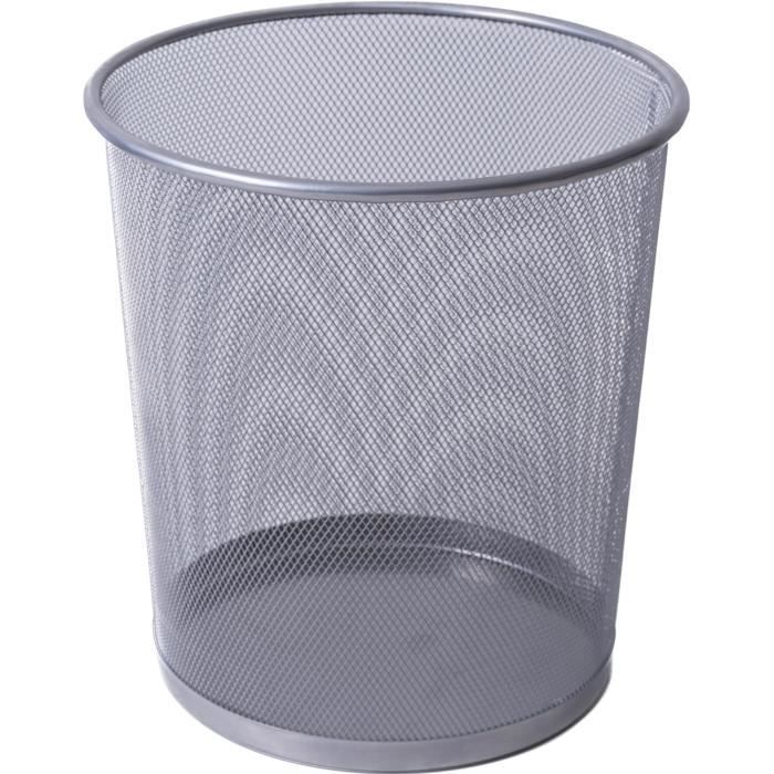 Corbeille À Papiers Métal Maille - 26 X 23 Cm - Poubelle De Recyclage ...