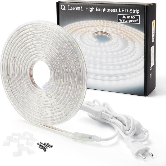 Ruban Led 5 Mètres, Ip65 Etanche Bande Led 220V 230V Bandeau Led Avec ...
