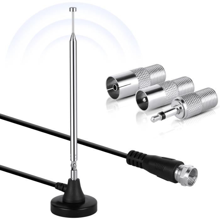 Antenne Radio Fm Dab, 75Ohm Antenne Fm Télescopique Intérieur Avec 3 ...