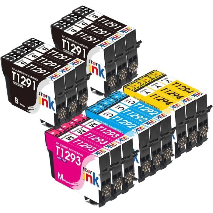 T1295 Cartouche Pour Epson T1291 T1292 T1293 T1294 Compatible Pour ...