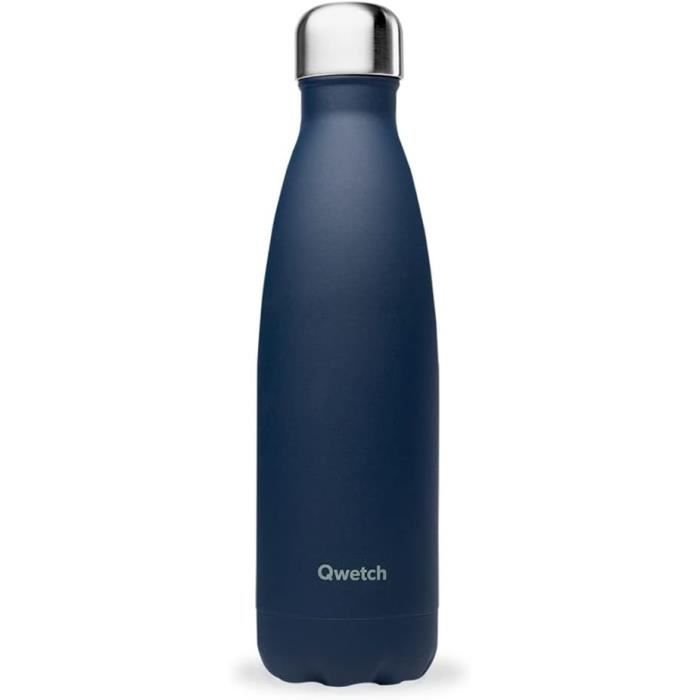 Qwetch - Bouteille Isotherme Granite Bleu 500ml - Gourde Nomade Inox ...