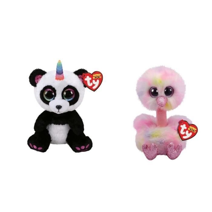 Ty - Peluches - Beanie Boo's - Paris Panda & Avery Autruche - Cdiscount ...
