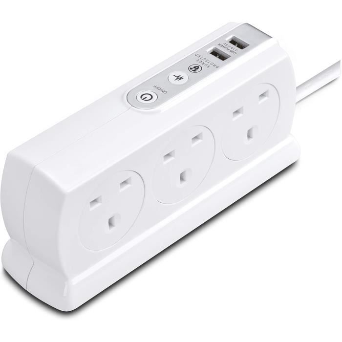 Srgdsu62Pw-Mp Rallonge Électrique Robuste À 6 Prises Avec Protection ...