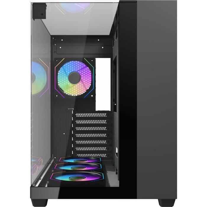 Boîtier PC - Darkflash - TH285 Noir - Moyen tour - Format ATX - 4x120mm ...
