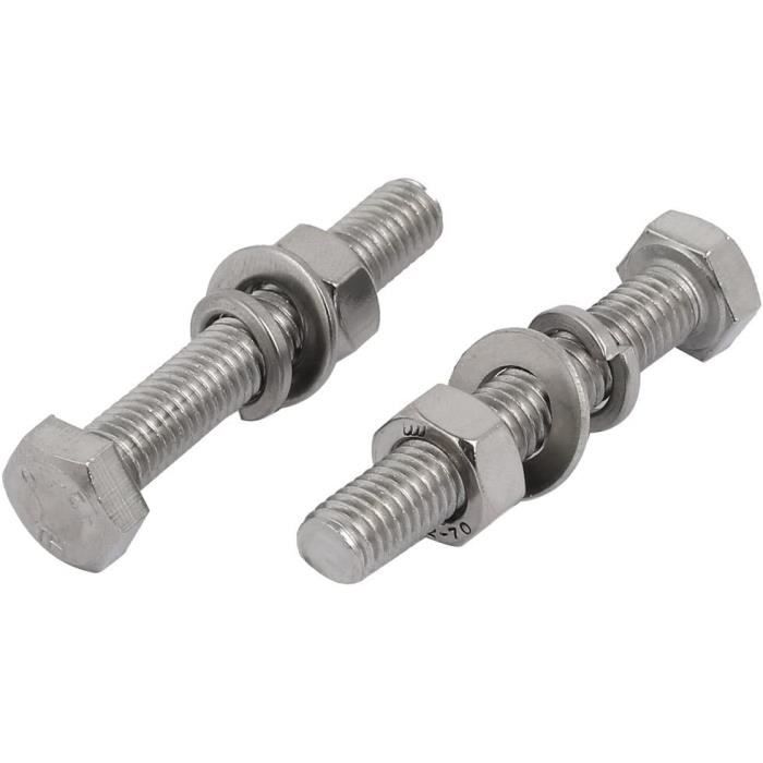 Sourcing Map 5 Set M8x50mm Vis Tête Acier Inox 304 Kit Assortiment ...