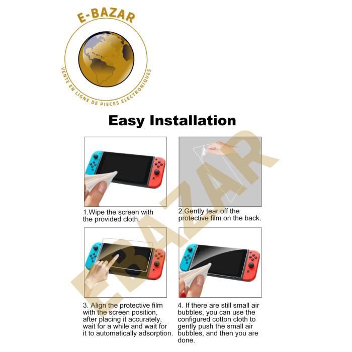 Verre trempé pour Nintendo Switch - EBAZAR X2 Protections Switch écran vitre verre trempé film ...
