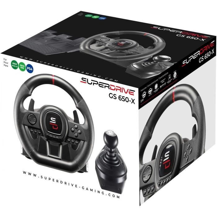 Volant de course - SUPERDRIVE - GS650-X - Levier de vitesse manuel - 3 ...