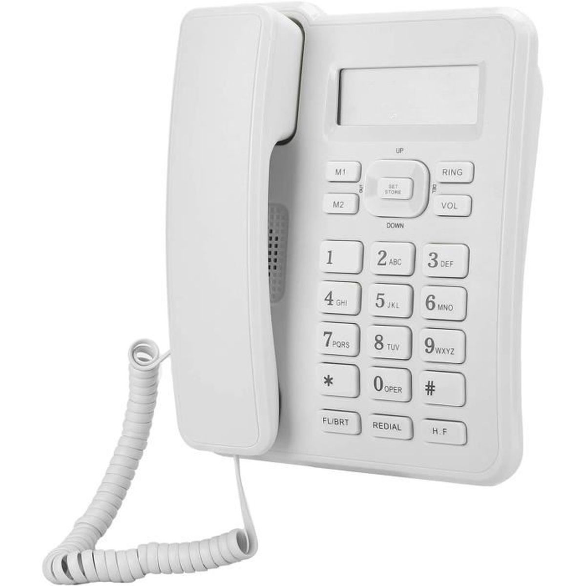 Téléphone Câblé,Téléphone Fixe Avec Répondeur,Téléphone Dtmf-Fsk Dual ...