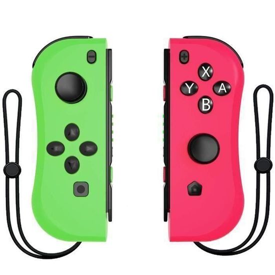 Manettes Joy-Con Controllers (L/R) Vert / Rose pour Console Nintendo ...