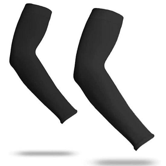 Manchettes de Bras Protection - Mixte - Running - Respirant - Noir Noir ...