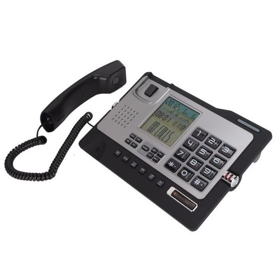 WXS Téléphone fixe filaire avec identification de l'appelant mains libres invite vocale fonction ...