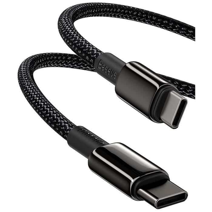 Câble de Chargement Rapide 100W PD 5A QC 4.0 USB C vers USB C, Câble de ...