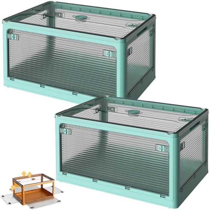 Boîtes De Rangement Avec Couvercle, Bac Rangement Plastique Pliable ...