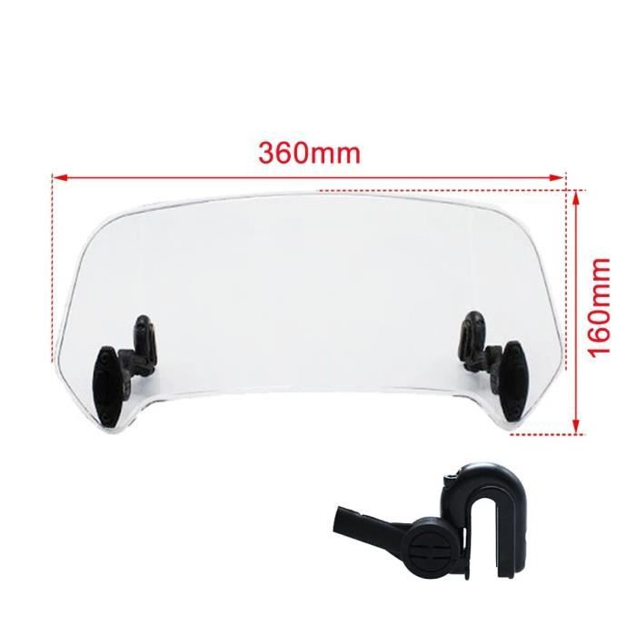 (Grand transparent) Motorcycle Windshield Extension Spoiler Basking Air ...