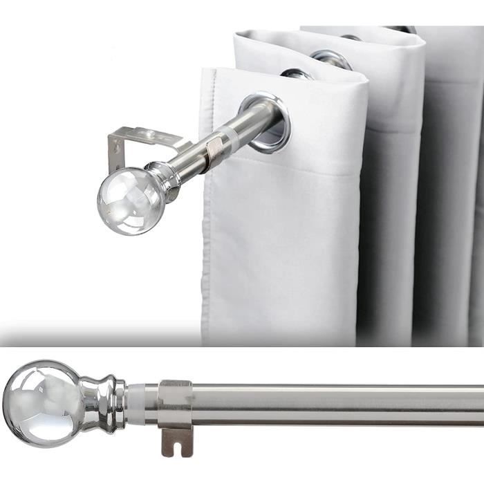 AJW-Tringle à rideau extensible tringle à rideau en acier inoxydable ...