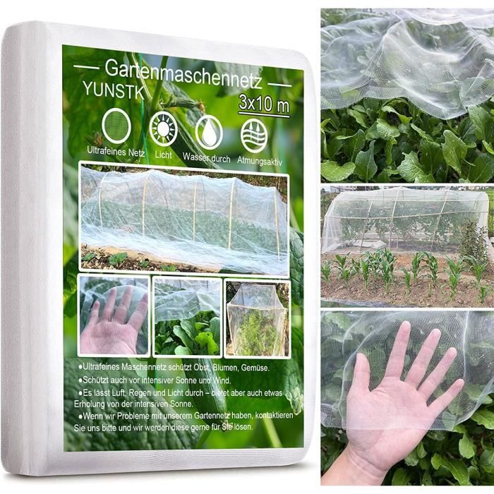 Filet de protection contre les insectes - 3 x 10 m - Filet de ...