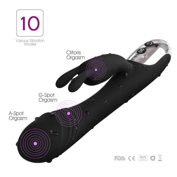 Vibromasseur 360° 7 Modes De Vibrations Différents En Silicone