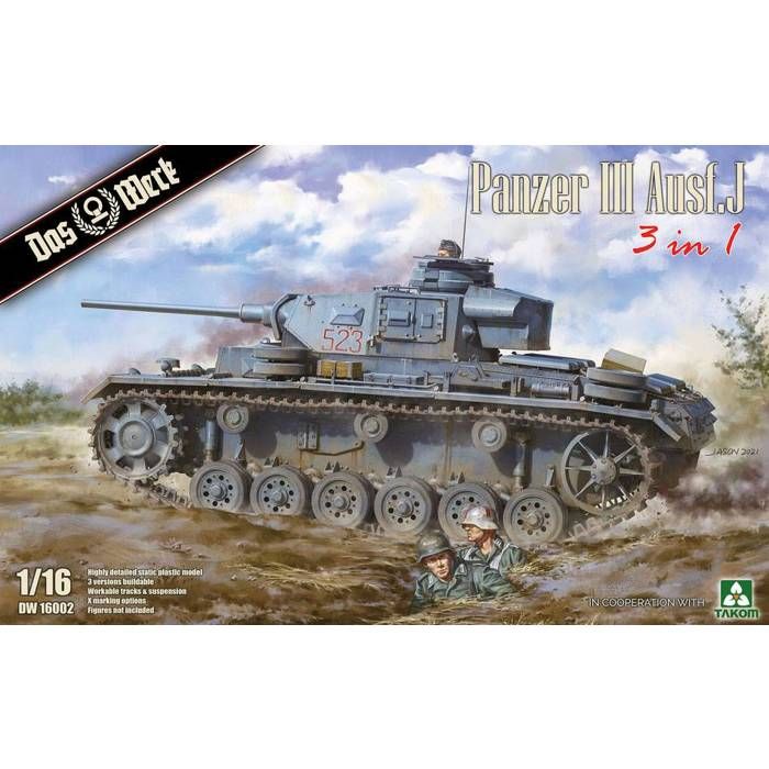 DAS WERK - Maquette Char Panzer Iii Ausf. J (3 In 1) |das Werk|16002| 1 ...