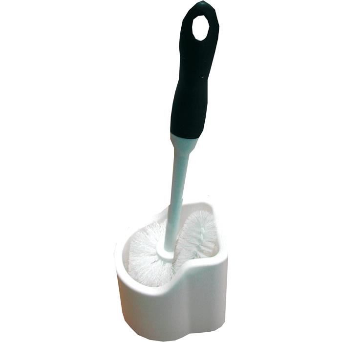 Brosse Wc Avec Goupillon-Socle Polypropylène-Caoutchouc 12,5 X 9,5 X 38 ...