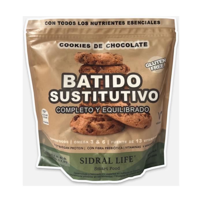 SIDRAL LIFE - Biscuits substitut de chocolat milk-shake 1 kg (Chocolat ...