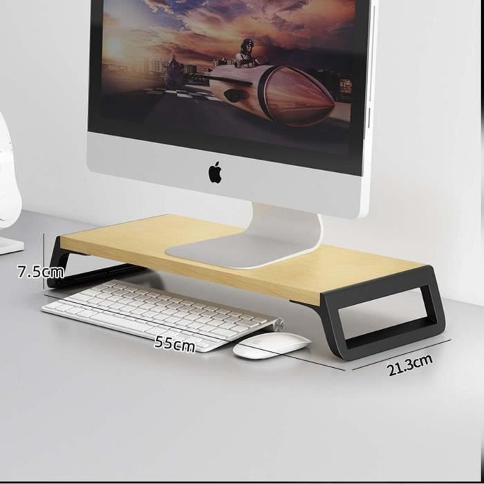Support De Moniteur Ergonomique En Bois Pour Ordinateur Portable Imac ...