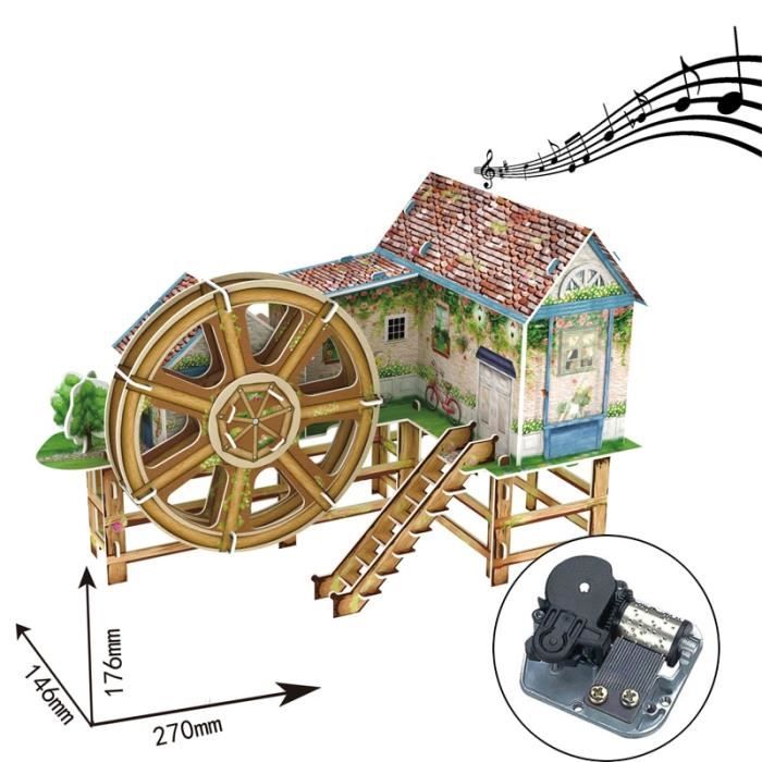 Casse-Tete A02M4 Boîte à musique bricolage 3D papier arroseur modèle ...