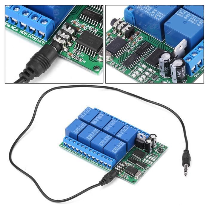Module de relais - Omabeta - AD22A08 - Contrôleur audio DTMF - 4 canaux - 12V DC - Cdiscount ...