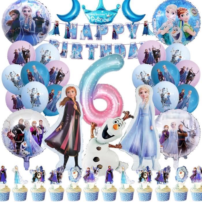 Novabion Decoration Anniversaire Reine Des Neiges 6 Ans, Ballon Reine ...
