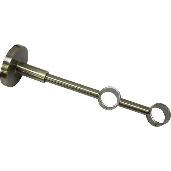 Gardinia Support de Tringle à Rideau Double avec Plaque de Fixation en métal, pour 2 tringles ...