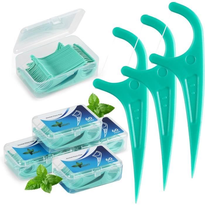 Fil Dentaire 300 PCS Porte fils Dentaire, Lot de 5 dental floss la ...