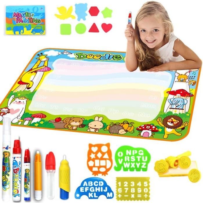 Stillcool® 100*70cm Tapis Doodle Mat Dessin Magique Toile Aqua coloré ...