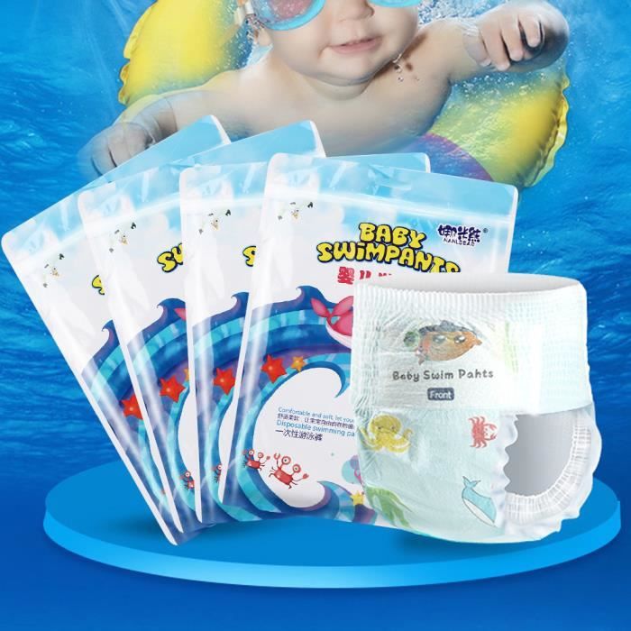 CHE 5pcs couche de natation pour bébé jetable imperméable à l'eau ...