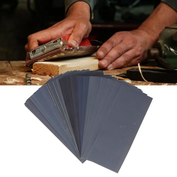 Milleplus-Papier abrasif sec et humide Lot de 90 Papiers Abrasifs ...