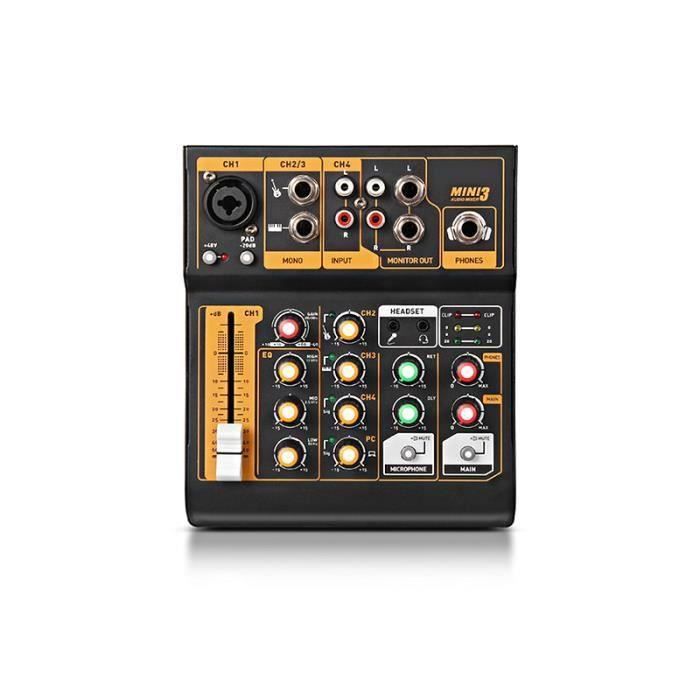 Table de mixage mini 4 canaux usb portable studio audio kbt57274 ...