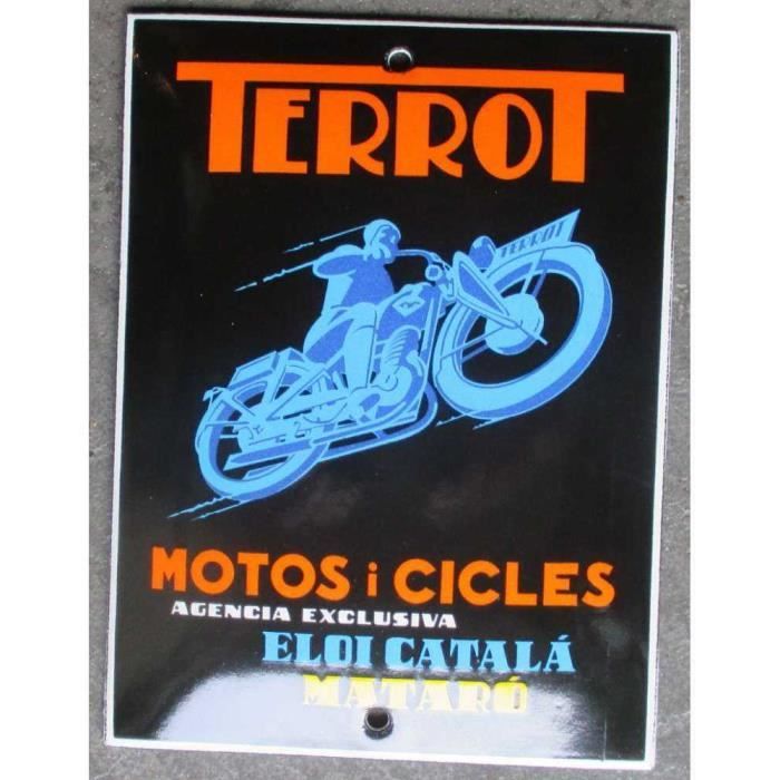 Plaque émaillée - Terrot - Moto Cicles - 12x9 cm - Vintage - Décoration ...
