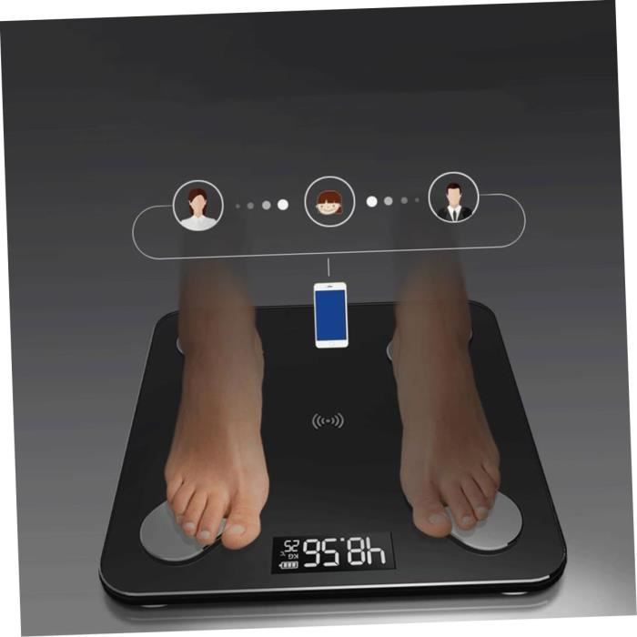 2 Pièces balance numérique intelligente échelle de graisse corporelle ...