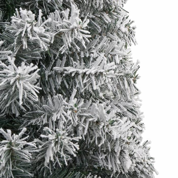 DEX Sapin de Noël mince avec support et flocon de neige 270 cm PVC ...