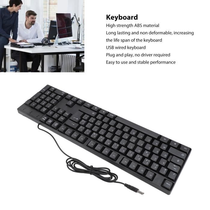 Clavier filaire QIILU K1800 - 104 touches - Noir - Français - Cdiscount ...
