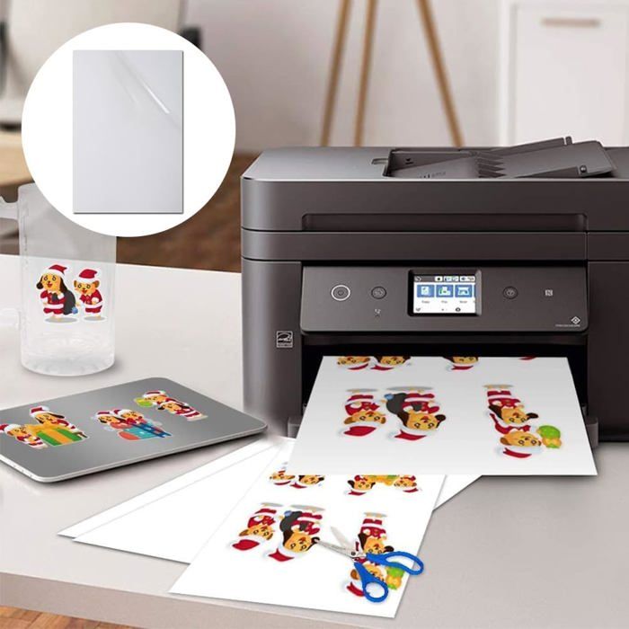Feuilles De Papier Autocollant, Autocollant En Vinyle Imprimable ...