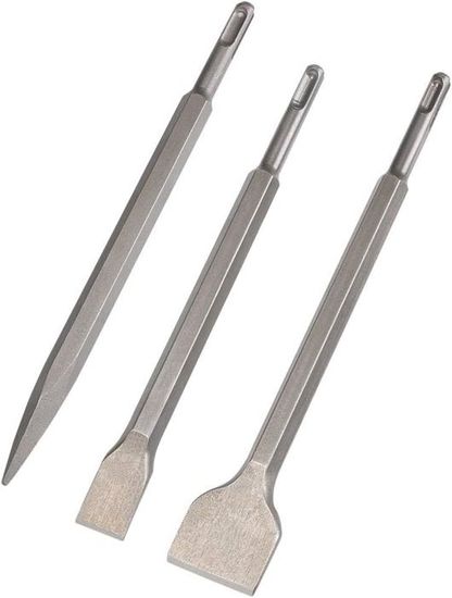 Burins SDS Plus, Set 3 (Burin Large, Burin Plat, Burin Pointu) pour ...