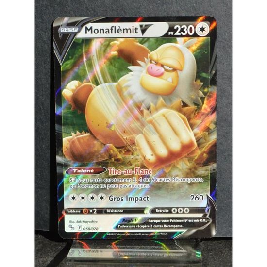 Carte Pokémon Monaflémit V 230 PV 058-078 EB10.5 - Pokémon Go NEUF FR ...