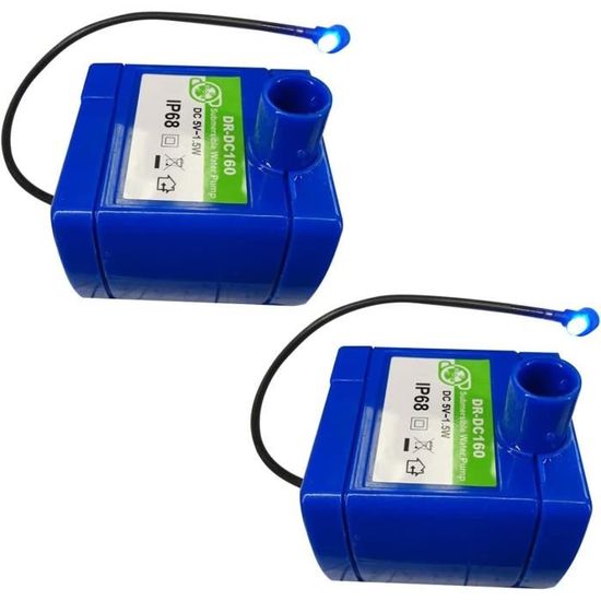 CDIYTOOL Lot de 2 pompes de fontaine à eau pour animaux de compagnie ... CDIYTOOL Lot de 2 pompes de fontaine à eau pour animaux de compagnie ...