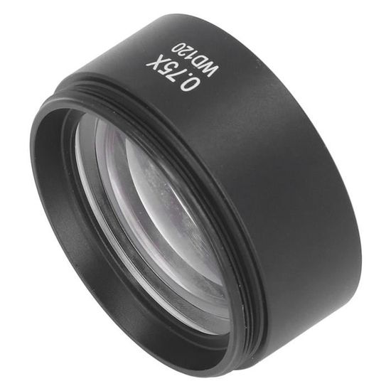 Tbest Accessoire pour lentille de microscope Lentille de microscope 0.75X 120mm Barlow Oculaire ...