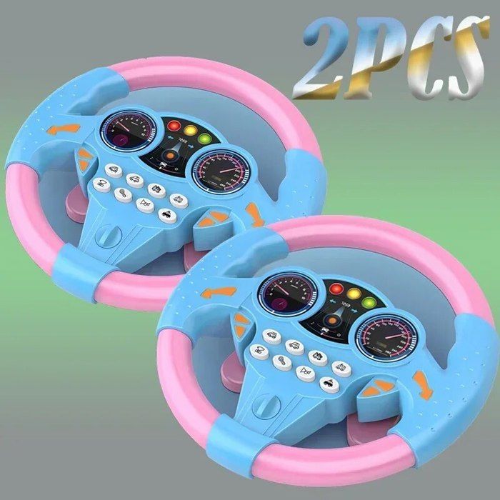 Simulation de volant multifonctionnel pour enfants,roue rotative à 360 ...