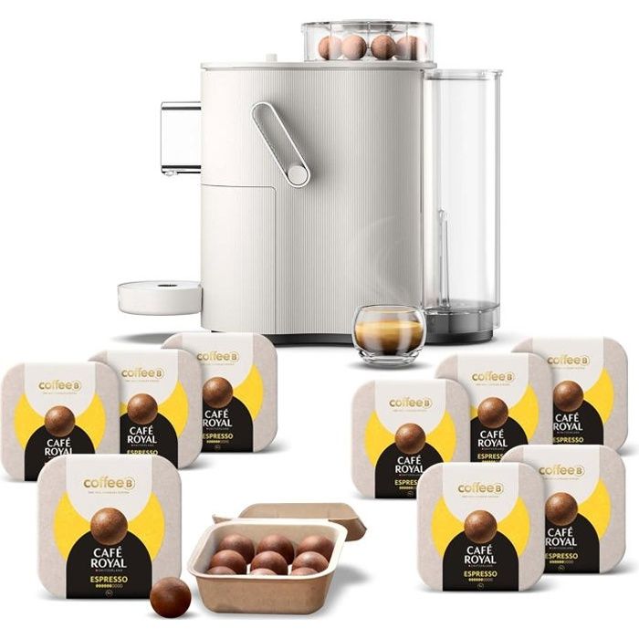 Machine à Café CoffeeB Globe Blanc 1.3L avec 90 Coffee Balls Expresso ...