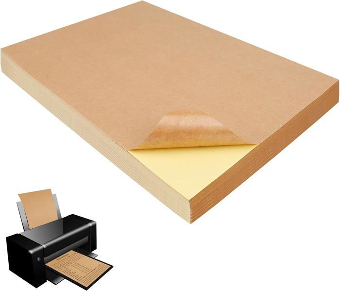 60 Feuilles Papier Autocollant Imprimante 297 X 210Mm, Feuilles ...