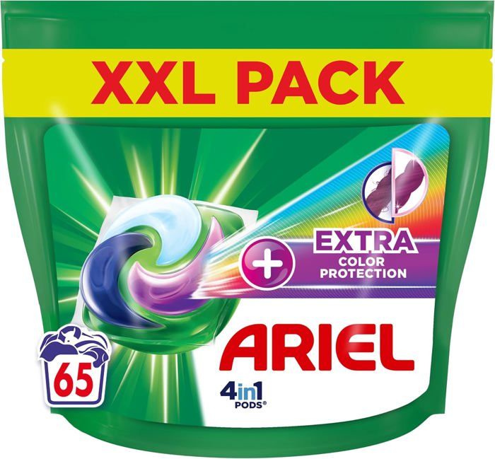 4en1 Lessive Liquide En Capsules 65 Lavages,+Extra Color Protection ...