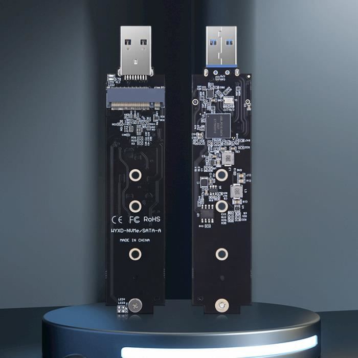 -Adaptateur M2 NVcloser SSD, convertisseur M.2 SSD SATA-NVMe vers USB 3.1, adaptateur NVMe PCIe ...